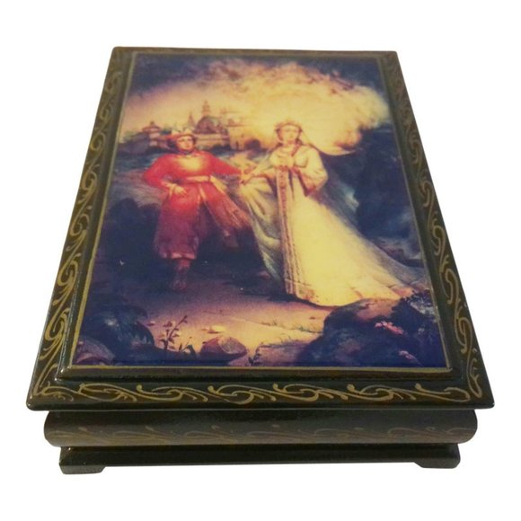 Accents | Vintage Russian Kingdom Lacquer Wood Keepsake Box | Poshmark